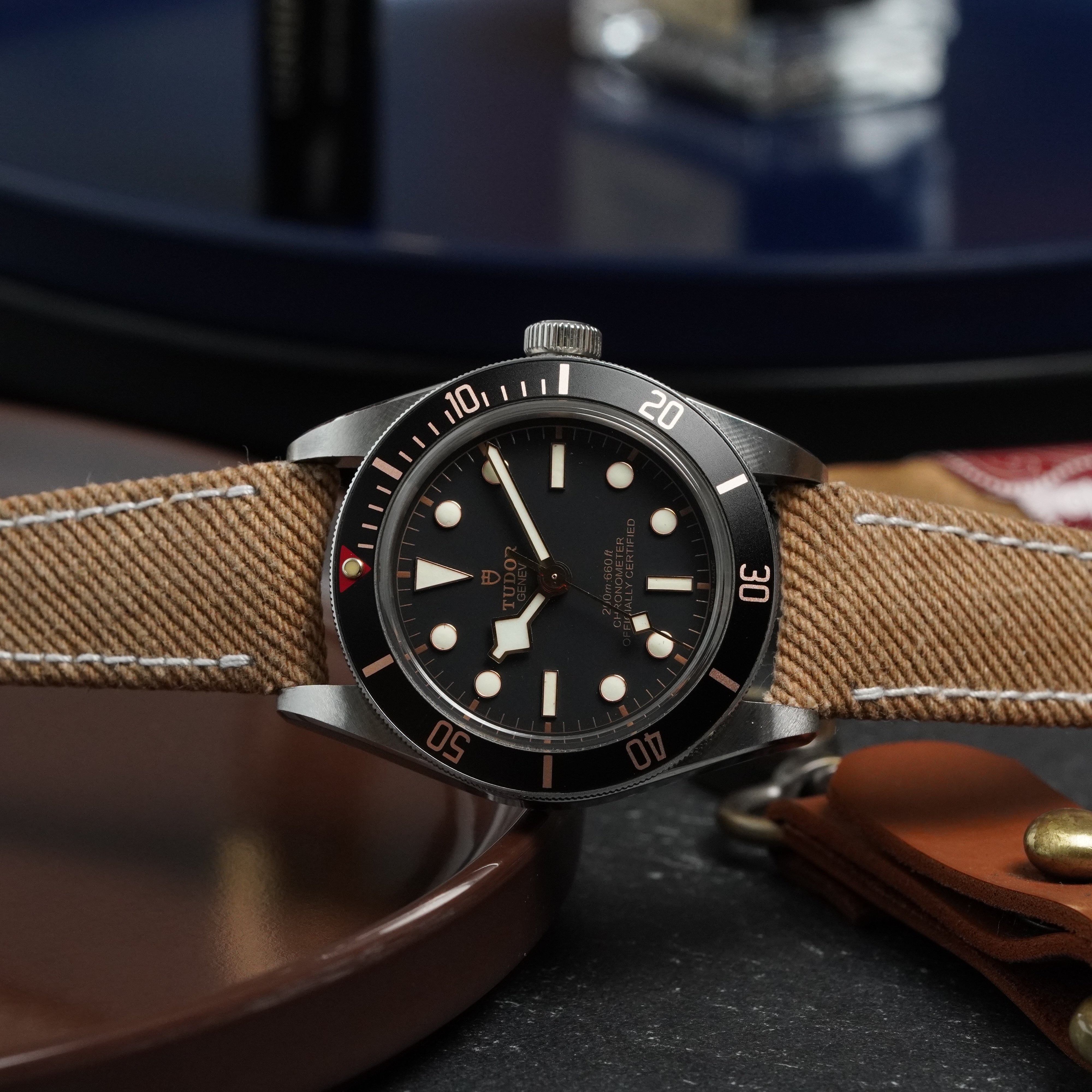 Tudor Straps - Light Brown Denim Strap – GunnyStore