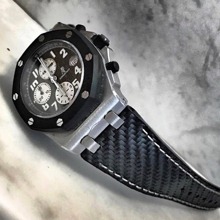 Audemars Piguet Straps - AP Carbon Fiber White Stitch – GunnyStore