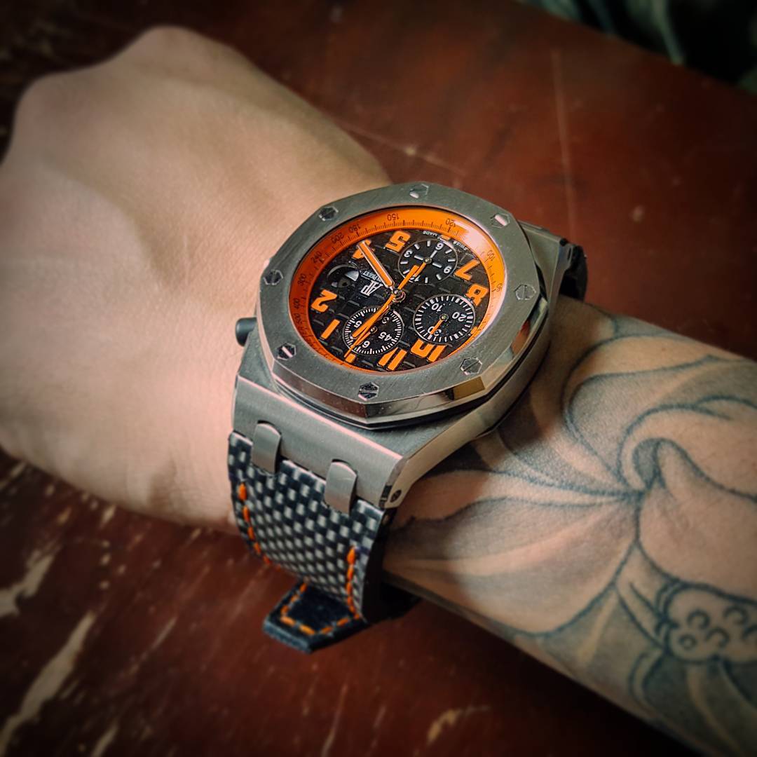 Audemars Piguet Straps - AP Carbon Fiber Orange Stitch – GunnyStore