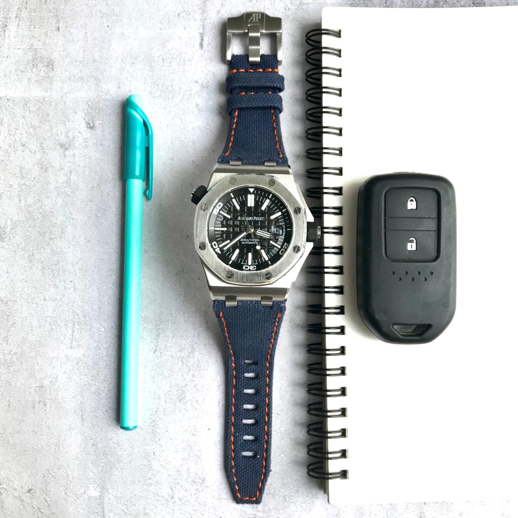 Audemars Piguet Straps - AP Japanese Canvas Blue – GunnyStore