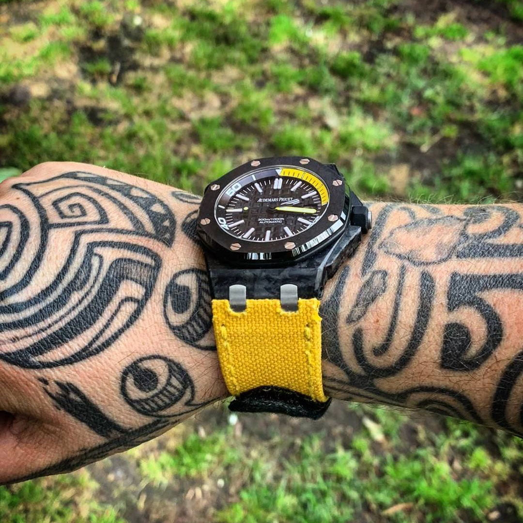 Audemars Piguet Straps - AP Velcro Canvas Yellow Black – GunnyStore