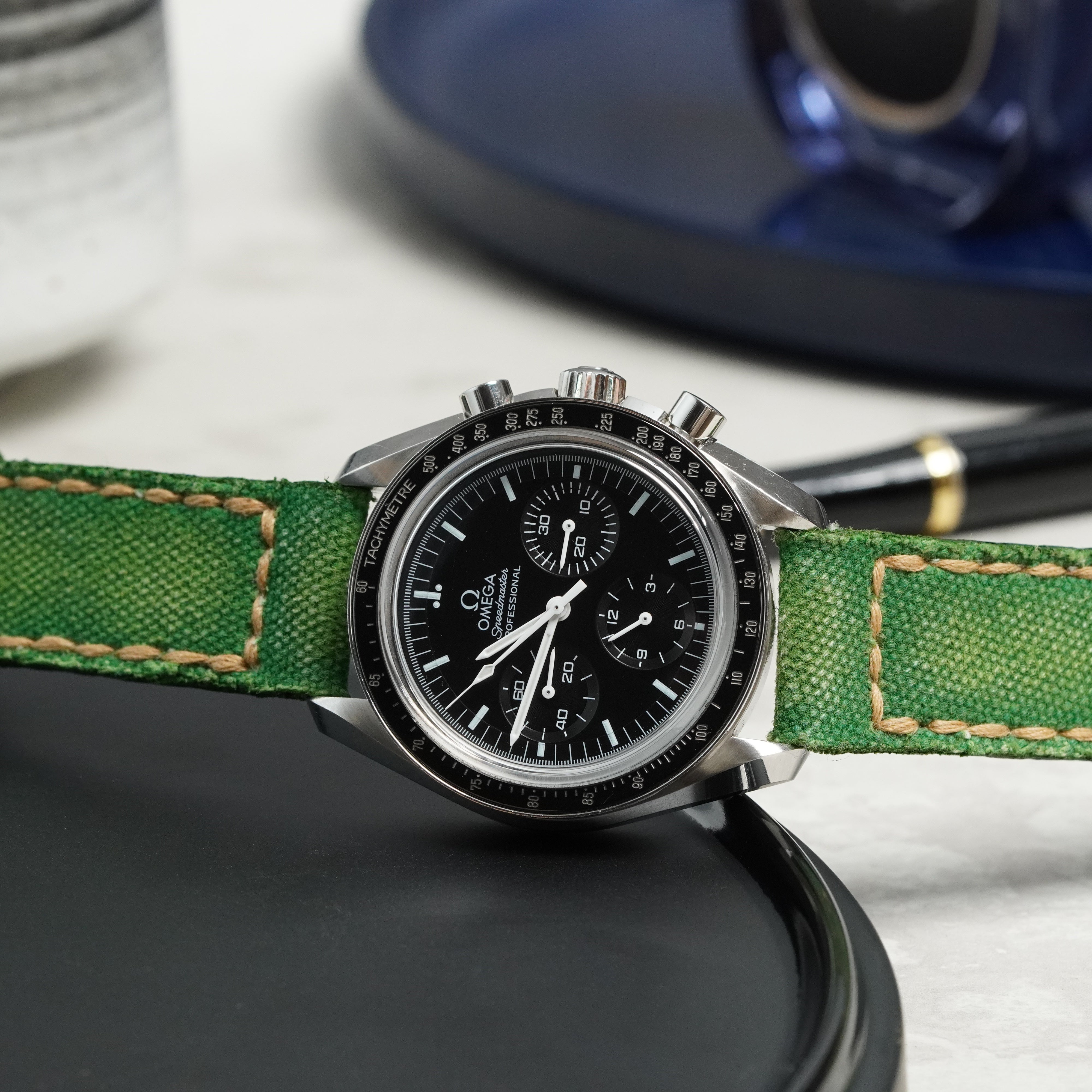 Omega Straps - Canvas Lime Green No. 4 – GunnyStore