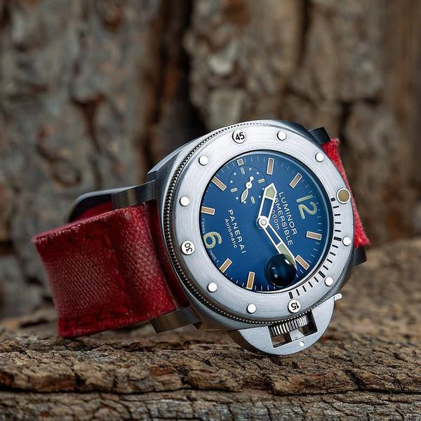 Panerai Submersible Straps - Canvas Red #1 – GunnyStore