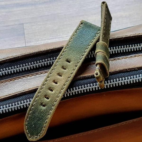 Two Tone Canvas Green-Beige – GunnyStore